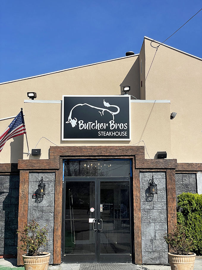 The sign says it all &ndash; these brothers know their meat, and they're not afraid to show it off with style.