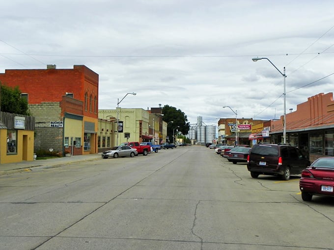 That classic blue pickup truck is the perfect accessory for Crawford's timeless main street, where western heritage lives on. 