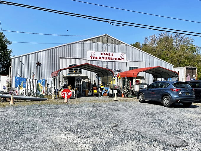 Where road signs and rusty gold meet under one roof - Dave's is the kind of place where time travelers would shop.