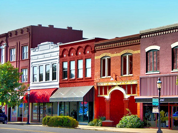 Colorful storefronts brighten Enid's main street. Behind those charming facades are shops and restaurants with prices that keep retirement budgets happy.