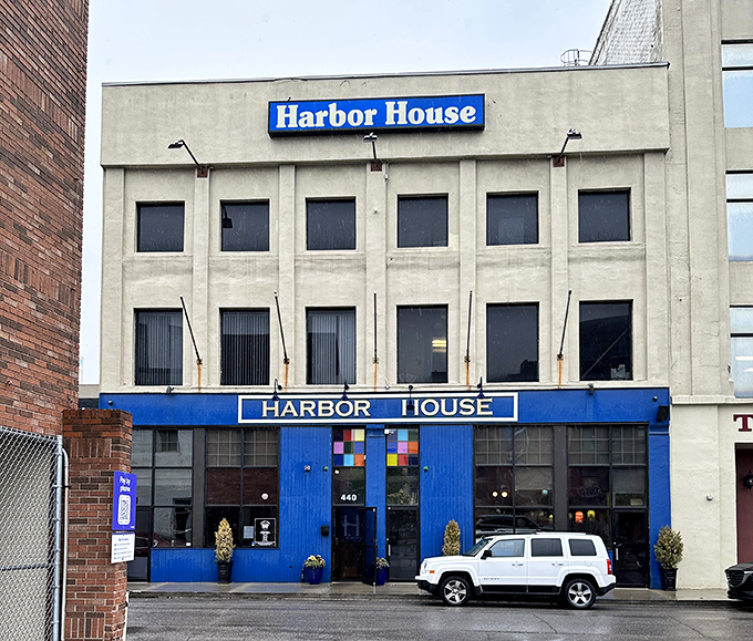 Those colorful geometric windows hint at the creative seafood waiting inside this downtown Detroit gem.