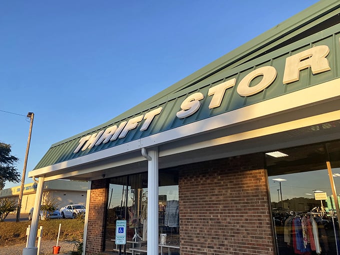 A perfectly organized wonderland of secondhand treasures. That elegant china set on display would cost triple elsewhere!