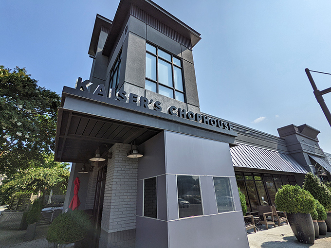 Those manicured shrubs outside Kaiser's are your first clue: attention to detail defines everything here, especially the steaks.