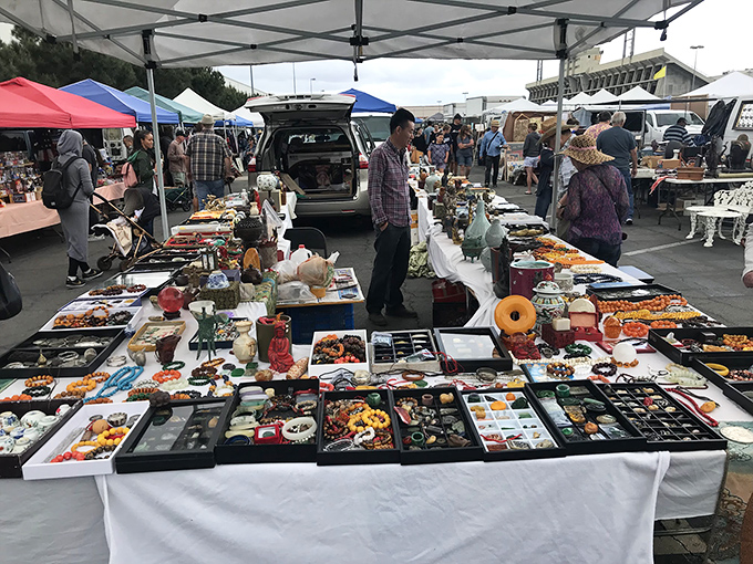 Furniture with history and character awaits at Long Beach. That mid-century credenza would look perfect in your living room.