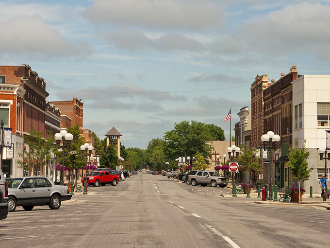 Historic buildings line New Ulm's main street, their brick facades telling stories of immigrants who brought a slice of Bavaria to the Minnesota prairie.