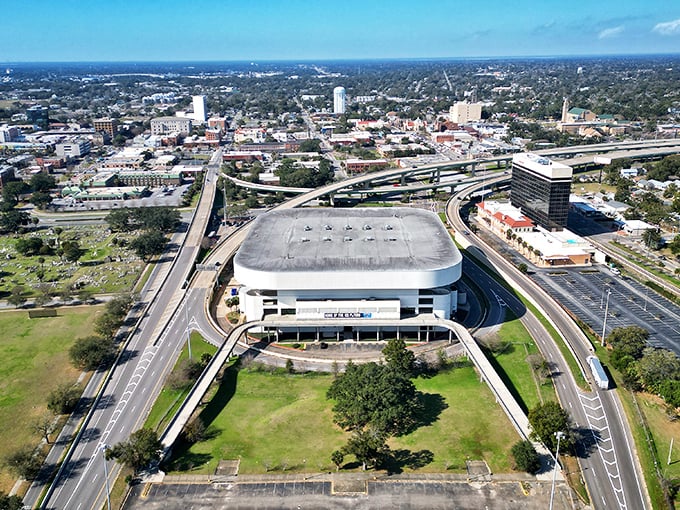 Sunset at Pensacola Beach – where the sand is sugar-white and the conversations with neighbors are just as sweet.