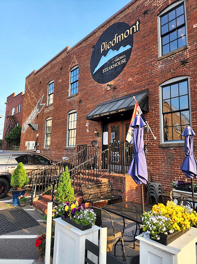 Brick, flowers, and outdoor seating &ndash; Piedmont Steakhouse brings urban sophistication to small-town Culpeper.