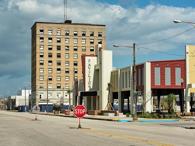The historic buildings of Port Arthur stand ready for their second act, much like retirees looking for an affordable Gulf Coast haven.