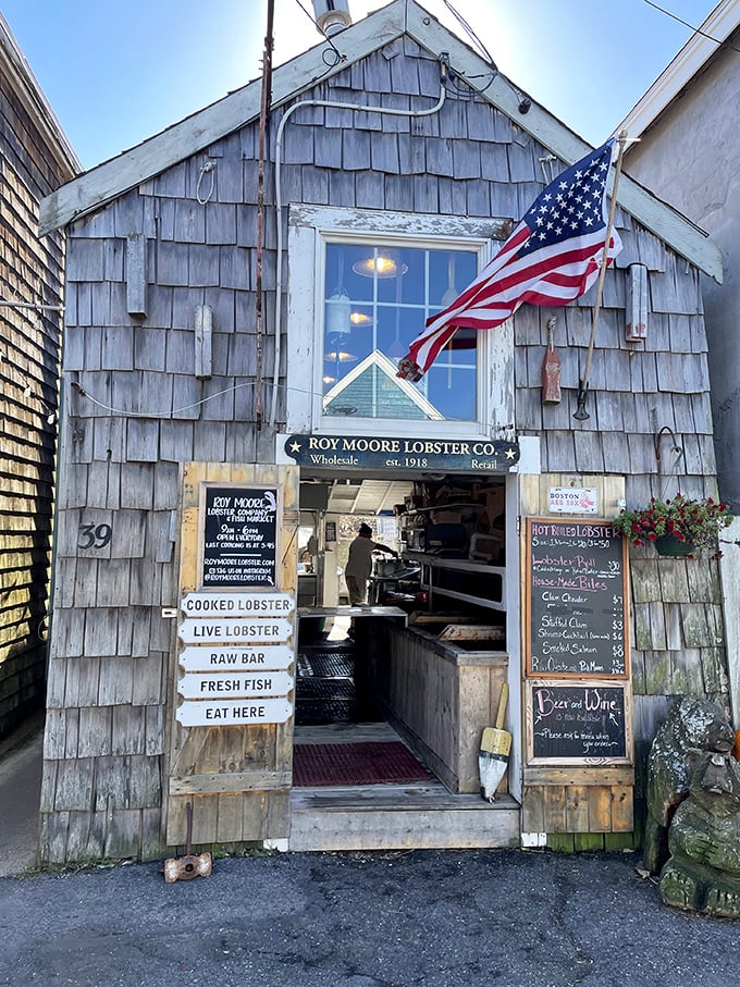 Roy Moore Lobster Co.: Just a wooden shack with an American flag and seafood that would make Poseidon himself stand in line.