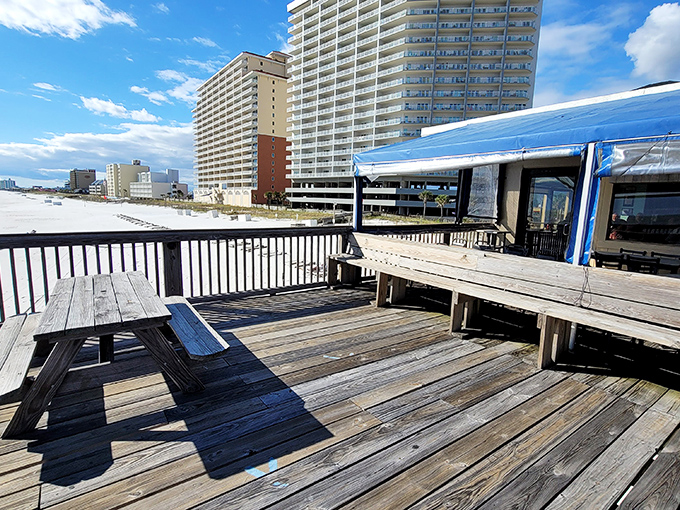 Sea N Suds: Where weathered wood meets ocean views &ndash; because seafood always tastes better when you can hear the waves that delivered it.