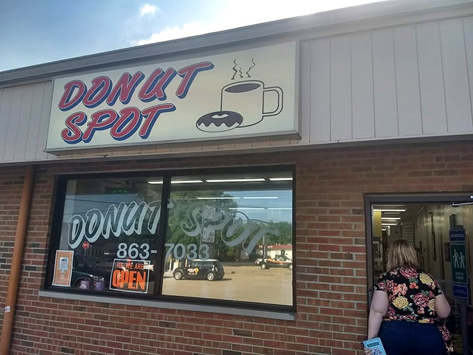 Simple storefronts often hide the greatest treasures. The Donut Spot doesn't need fancy decor when their donuts do all the talking.