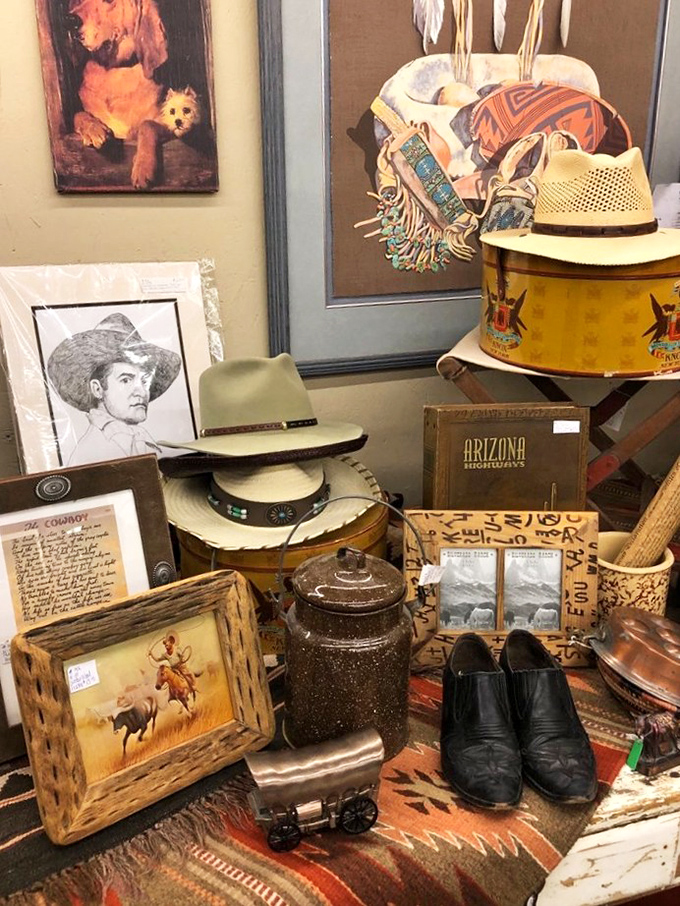 Western memorabilia that transforms any home from "suburban ordinary" to "Tombstone chic" faster than you can say "howdy partner."