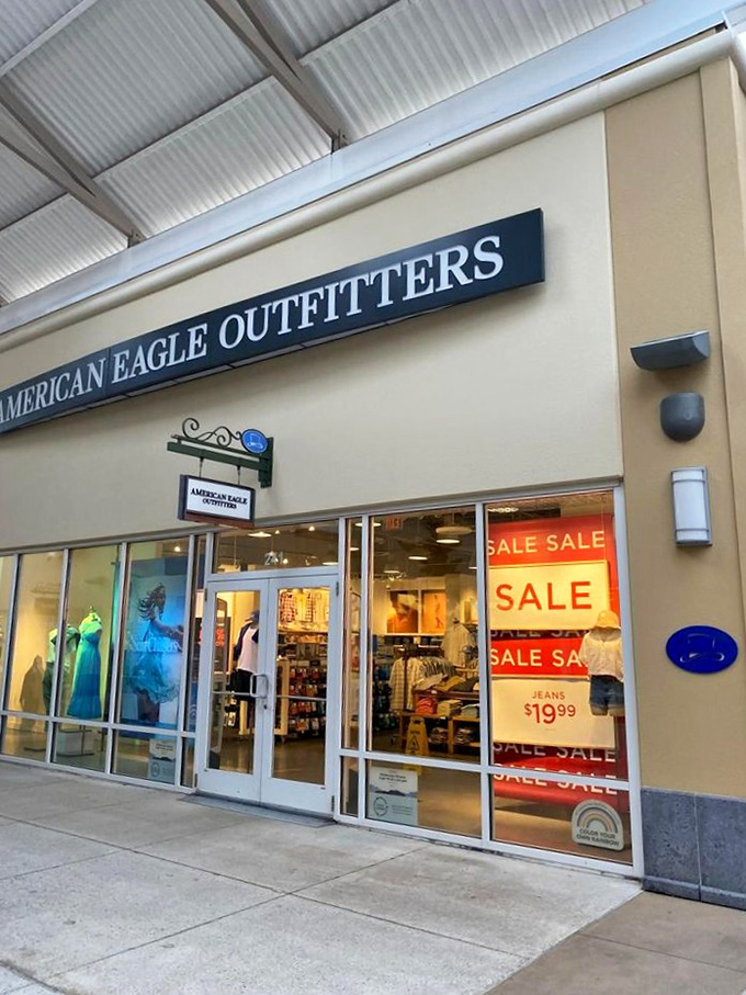 American Eagle's perpetual "SALE" signs work like retail catnip, pulling you in with promises of jeans at prices that won't cause cardiac arrest.