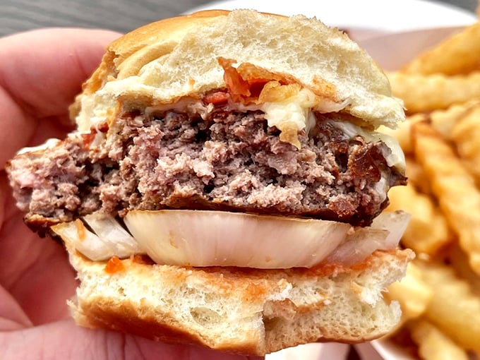 Behold the bacon cheeseburger in its natural habitat&mdash;simple, unpretentious, and absolutely magnificent. No filter needed for this kind of food porn.