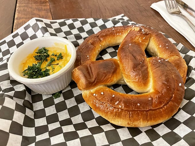 Perfection has a shape, and apparently it's twisted. This pretzel's outer crunch gives way to cloud-like interior—a textural magic trick worth applauding.