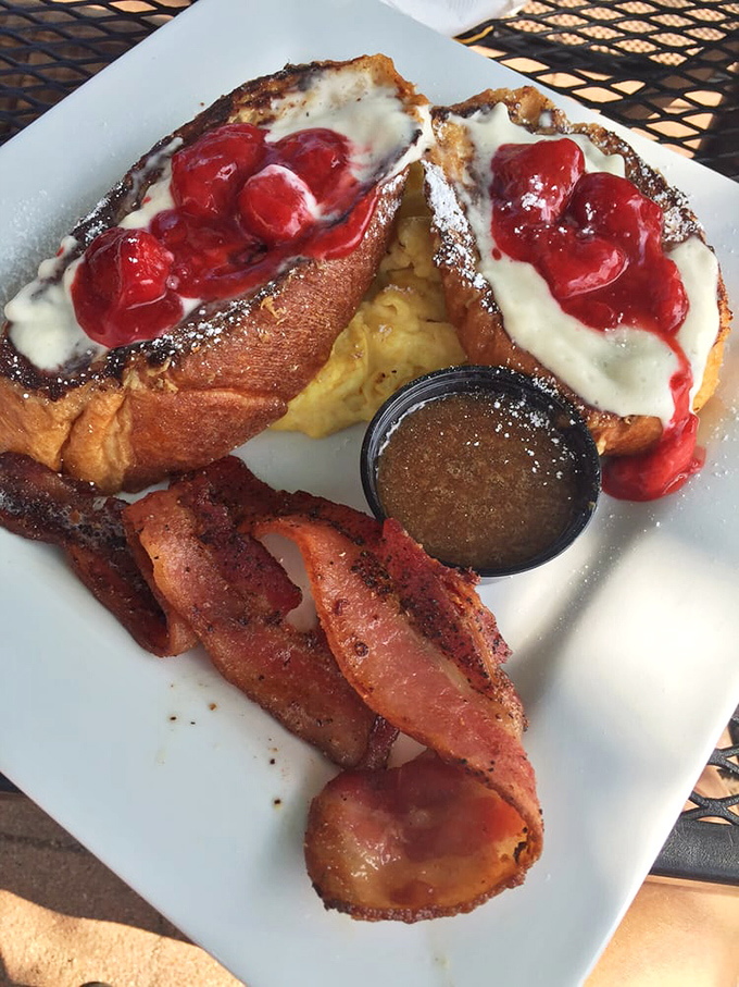 Behold the berry French toast in all its glory&mdash;where the syrup meets the fruit in a breakfast romance that puts "The Notebook" to shame. 