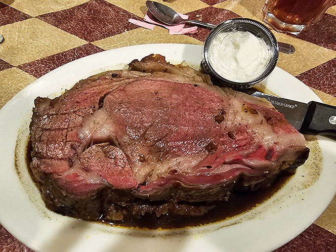 This isn't just meat; it's a masterclass in patience. The prime rib's juices mingling with those home fries is nature's perfect sauce.