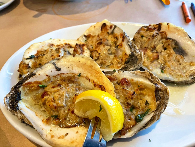 These baked oysters aren't just appetizers&mdash;they're tiny seafood casseroles, each shell a vessel of buttery, briny bliss.