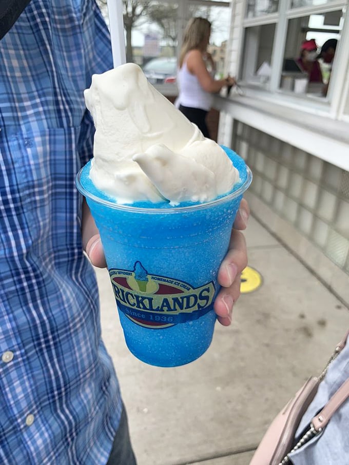 Blue as the summer sky and topped with vanilla custard&mdash;this frozen concoction is what childhood dreams and adult indulgences have in common.
