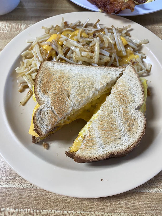 The grilled cheese sandwich with hashbrowns is what your childhood dreams grew up to become&mdash;golden, crispy, and unapologetically comforting.
