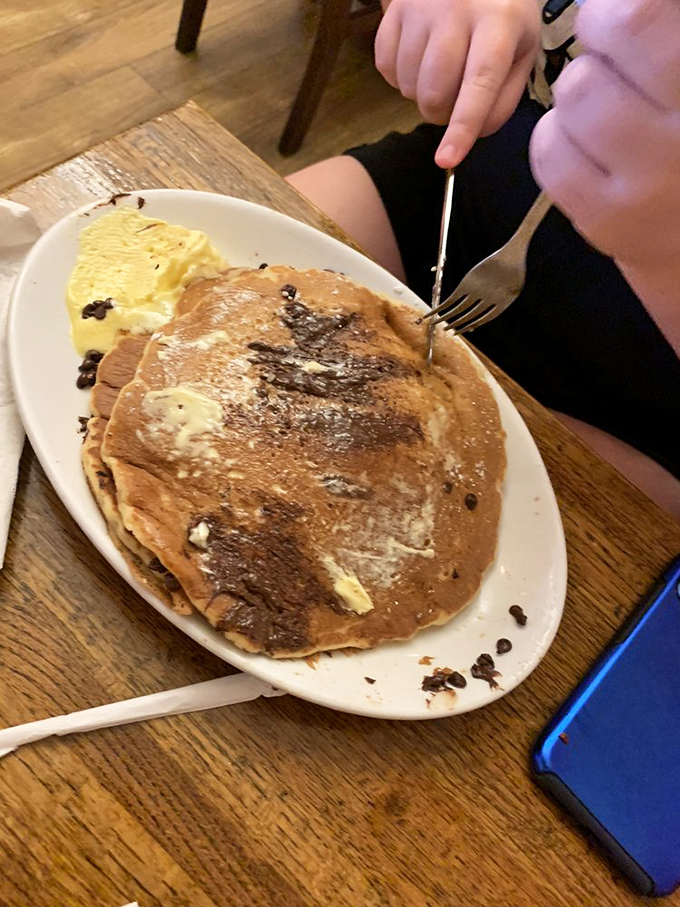 Chocolate for breakfast? These pancakes make a compelling argument that cocoa should be considered a breakfast food group.