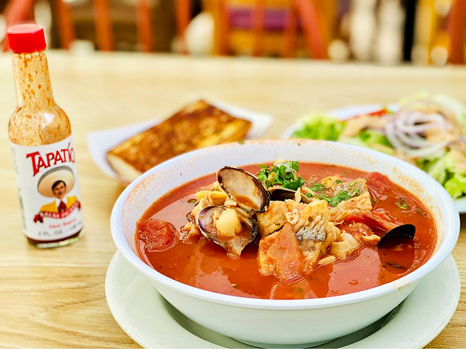 The cioppino—a riotous celebration of seafood swimming in tomato broth—is what would happen if the ocean decided to throw a party.