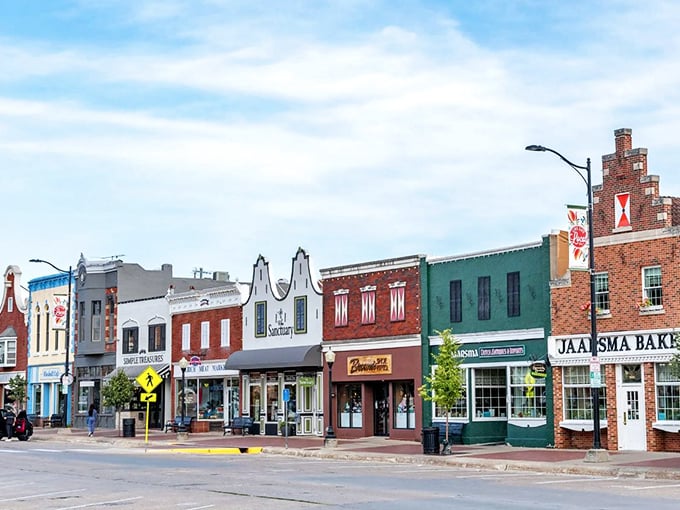 Downtown Pella sports more Dutch facades than Amsterdam's tourist district. These aren't movie props&mdash;they're functioning businesses with serious architectural commitment.