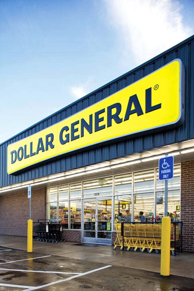Even small towns need modern conveniences – this Dollar General provides essentials for locals and visitors hunting for that perfect vintage find.