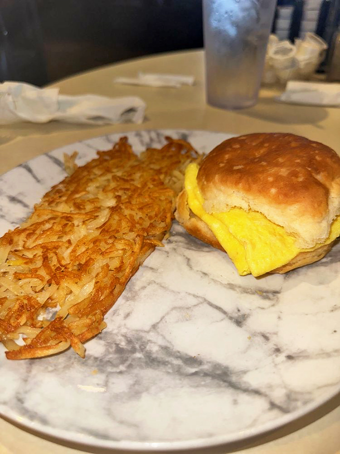 The humble breakfast sandwich and hash browns&mdash;a duo that's performed together longer than Simon and Garfunkel, and just as harmoniously.
