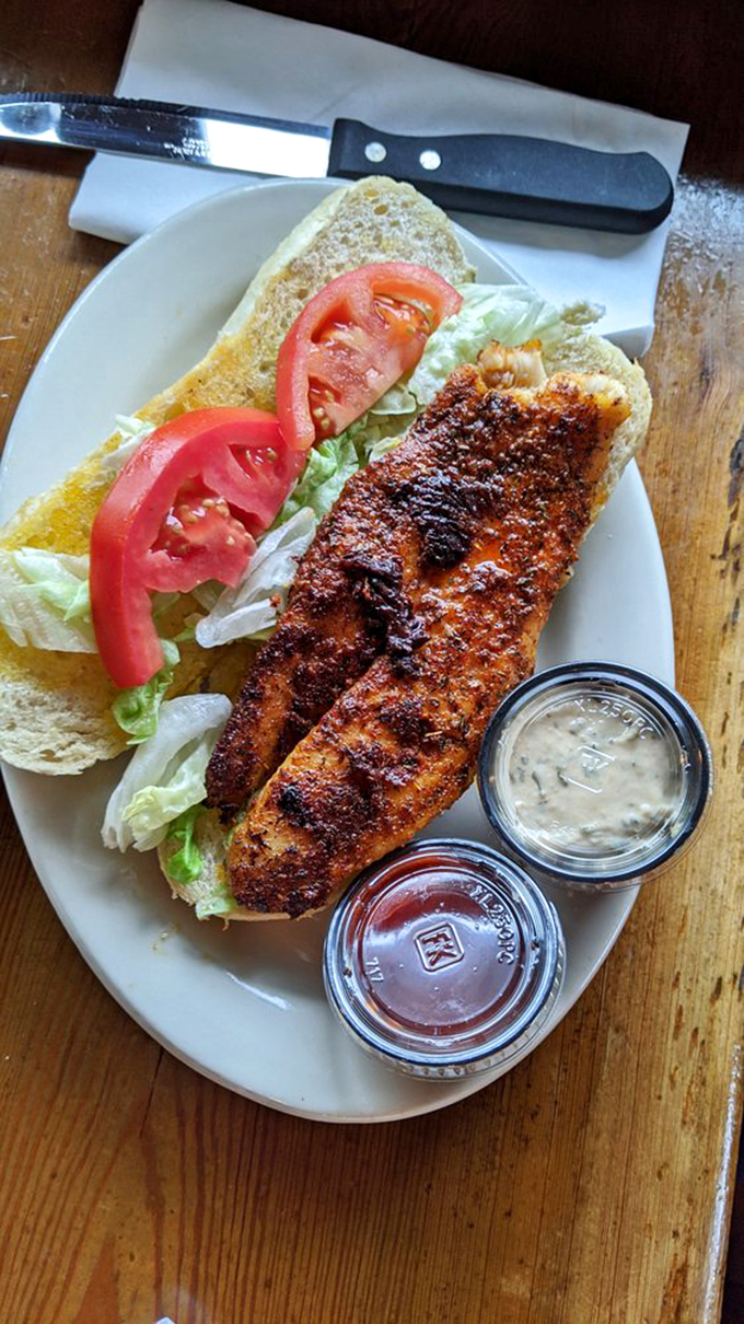 The broiled fish sandwich lounges on its bun like it knows something you don't&mdash;and after one bite, you'll be in on the secret too.