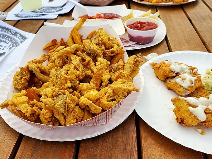 The holy grail of fried seafood: whole belly clams with that perfect crunch-to-tender ratio that makes time stand still.