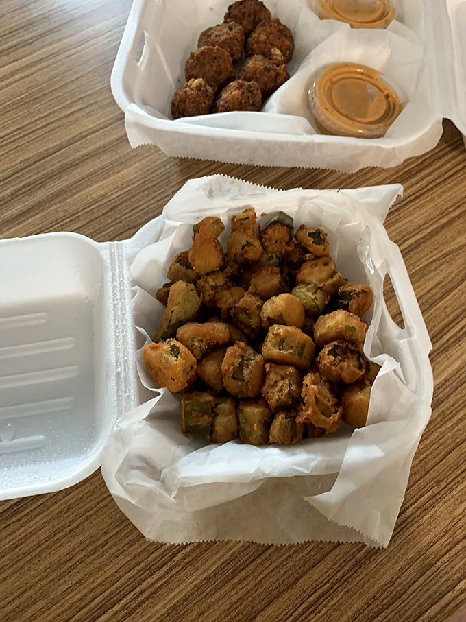 Fried okra&mdash;the vegetable that convinced generations of Southern children that green things could actually taste good when properly breaded and fried.