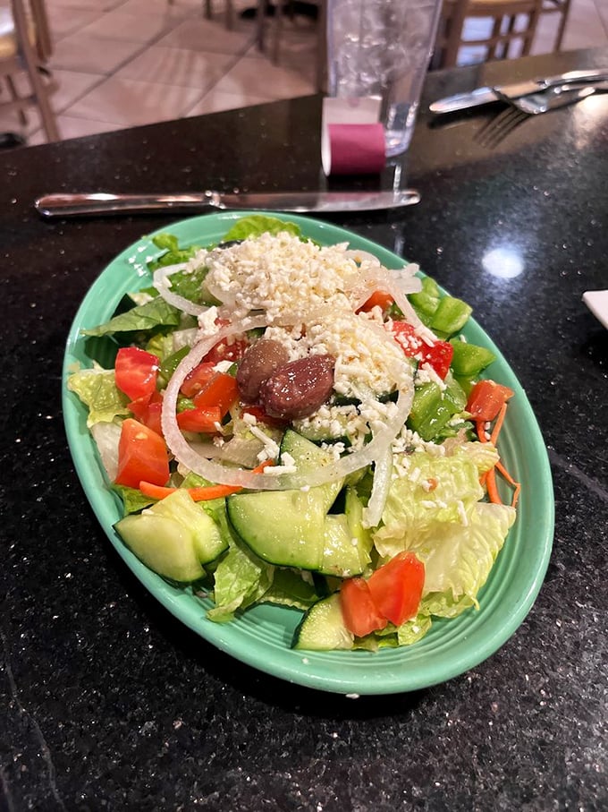 Fresh, vibrant, and unapologetically Greek&mdash;this salad has more personality than most people you'll meet today. That feta isn't playing around.