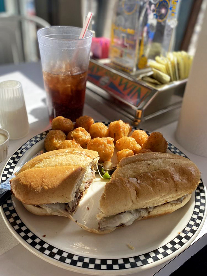 The ultimate comfort combo&mdash;a sandwich that requires strategy to eat alongside fries that deserve their own fan club. Diet plans were meant to be suspended.