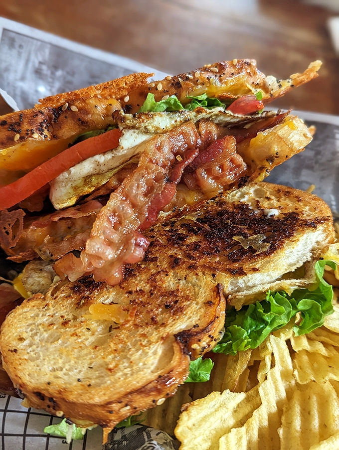 Behold the architectural marvel that is the Jacked Up BLT&mdash;where bacon doesn't just participate, it performs a starring role.