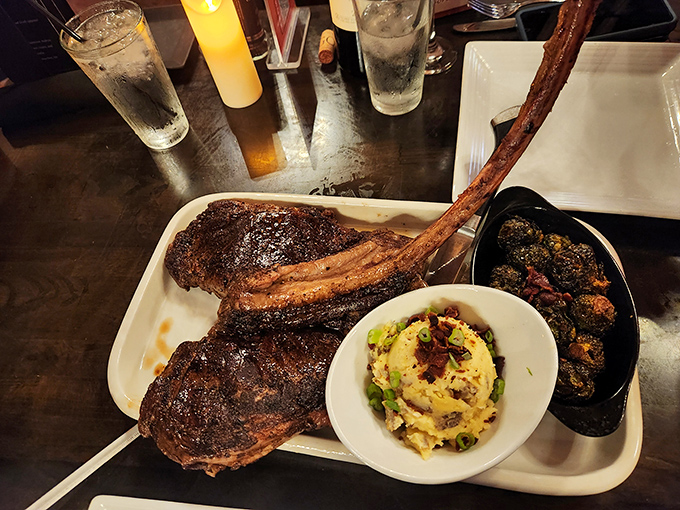 These lamb chops aren't just cooked&mdash;they're honored. Served alongside seasonal vegetables, they represent the kitchen's commitment to letting quality ingredients shine.