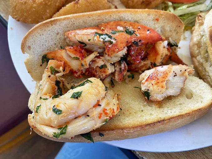 Lobster roll perfection: sweet meat, minimal fuss, maximum flavor. This sandwich doesn't need fancy tricks&mdash;it just needs your undivided attention.