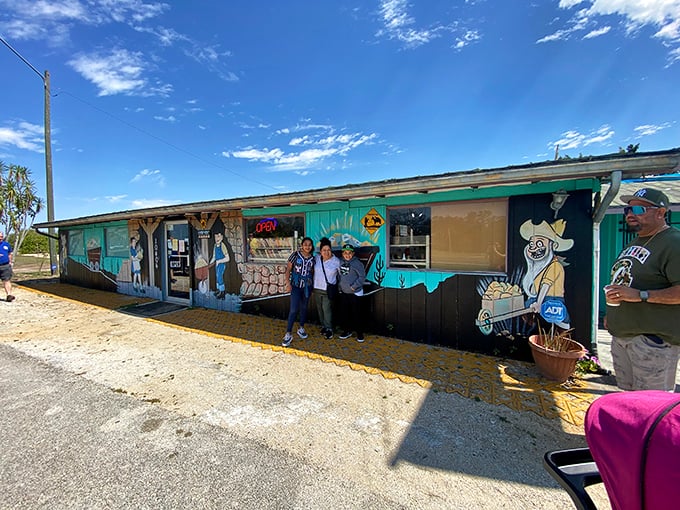 Local color comes alive at this quirky roadside spot, where Florida's eclectic spirit is painted right on the walls.