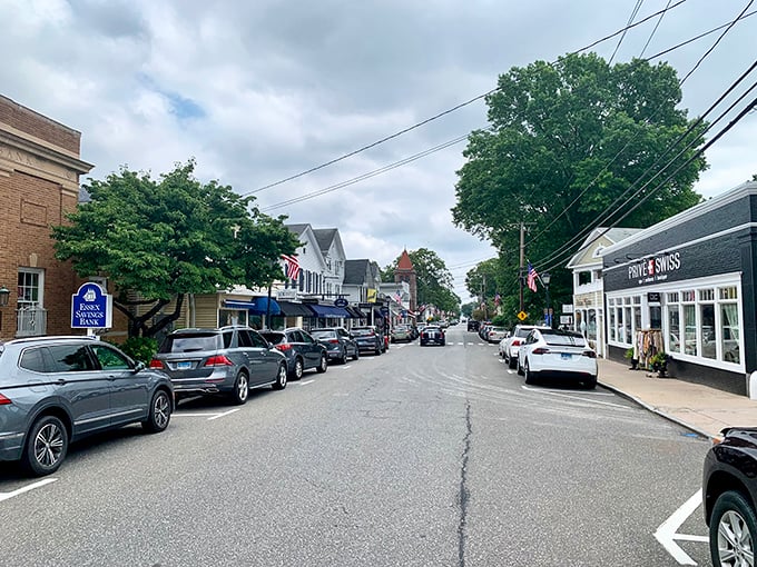 Main Street isn't just a thoroughfare; it's Essex's social runway where locals and visitors parade between shops, restaurants, and friendly conversations. 