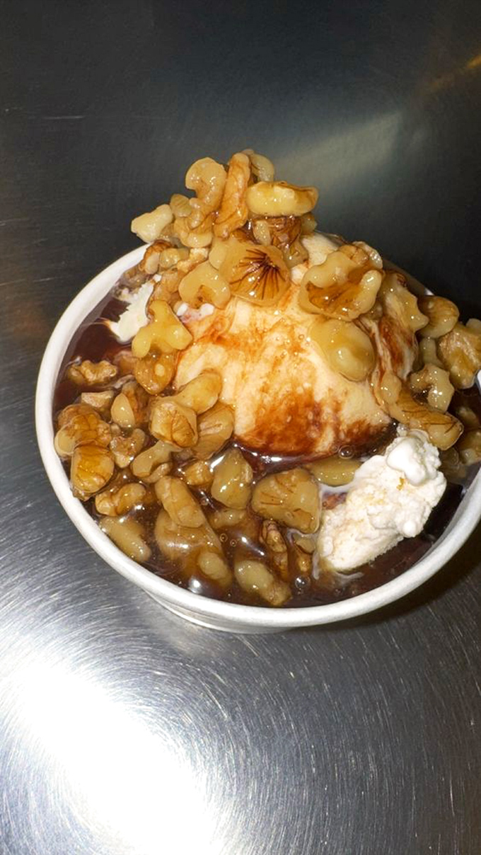 The maple nut sundae&mdash;where custard meets crunchy walnuts in a sweet symphony. It's like autumn and summer had a delicious baby.