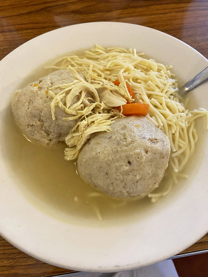 One matzo ball to rule them all. This softball-sized beauty doesn't sink or swim&mdash;it commands the bowl with fluffy authority.