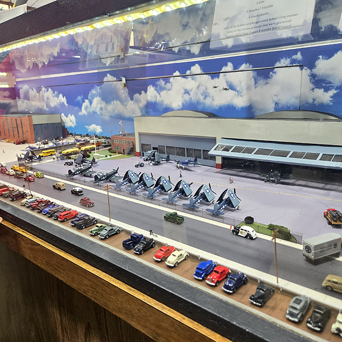 This meticulously crafted diorama shows Stratford's historic airfield in miniature. It's like peering into the past through the world's coolest dollhouse.