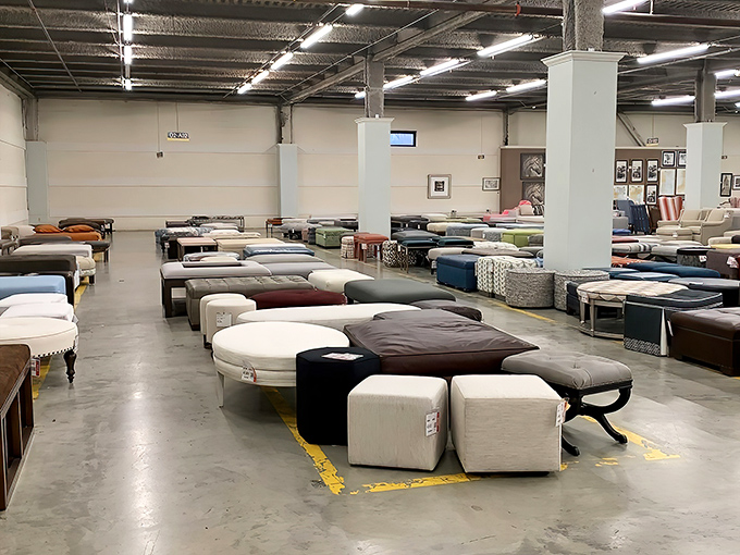Ottoman Empire: A sea of footrests and poufs that would make any interior designer's heart skip a beat.
