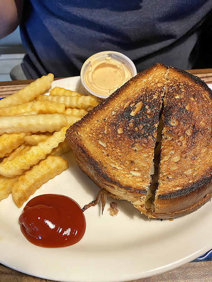 A grilled cheese that took a master class in adulthood. Golden, crispy, with just the right amount of melt&mdash;this sandwich didn't come to play, it came to slay.