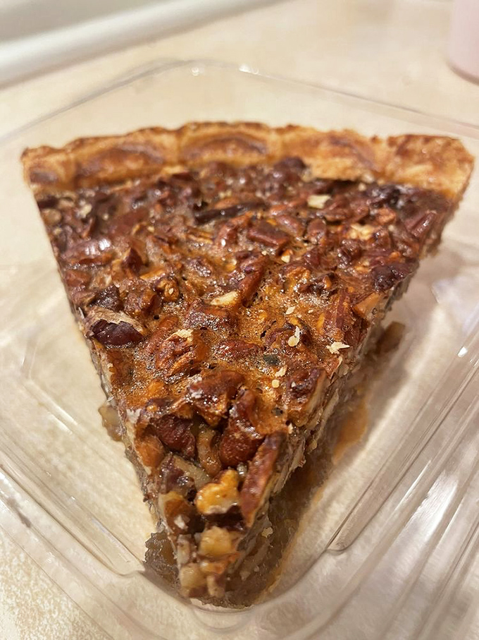 Pecan pie done right is basically candy masquerading as a legitimate dessert. This glistening specimen is what maple dreams are made of.