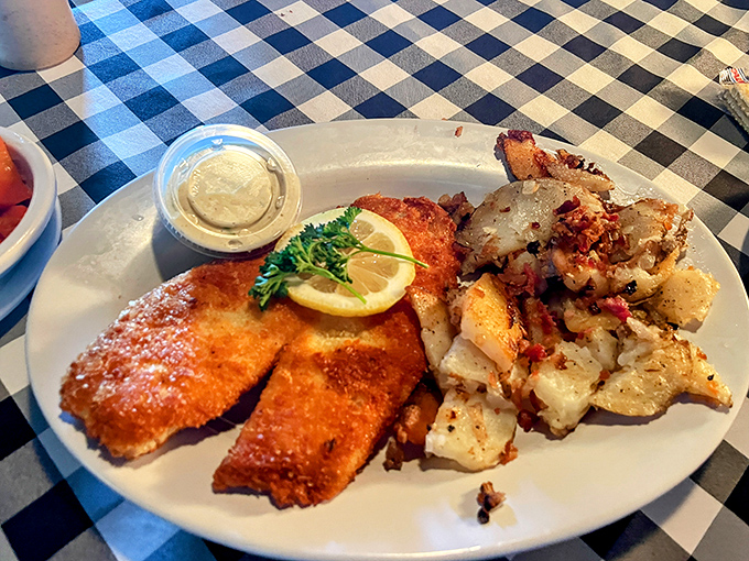 Fish getting the Teutonic treatment! Crispy tilapia finds an unexpected soulmate in warm German potato salad &ndash; a cross-cultural romance on a plate.