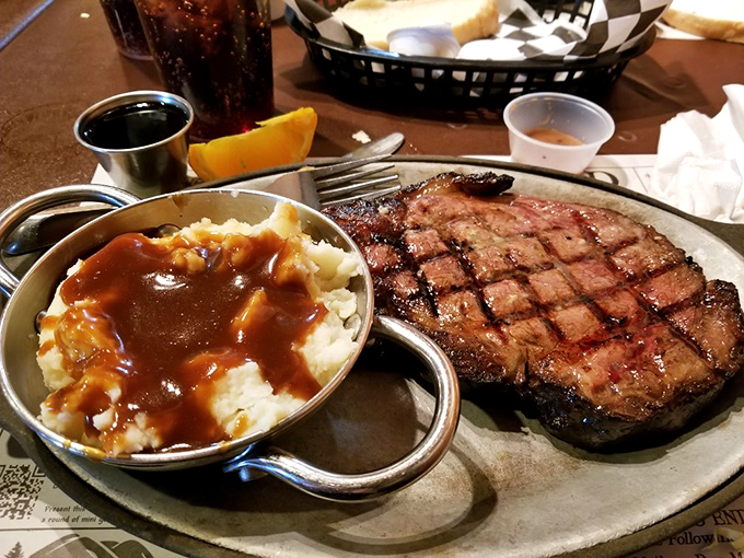 Meat and potatoes elevated to an art form. That gravy boat isn't just a vessel&mdash;it's delivering liquid happiness directly to your plate.