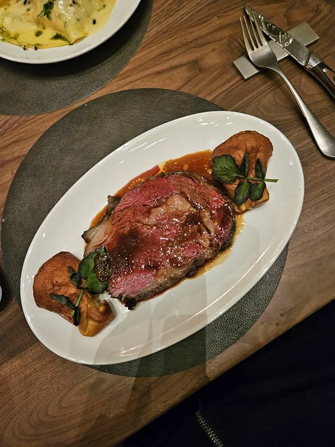 Behold the Queen's Cut: a royal portion of beef so perfectly cooked it makes you wonder if there's a meat whisperer in the kitchen.