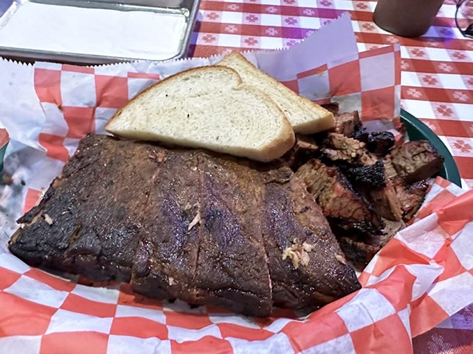 The barbecue equivalent of a greatest hits album. Brisket and ribs sharing a basket is like McCartney and Lennon sharing a stage&mdash;pure harmony on a checkered paper.