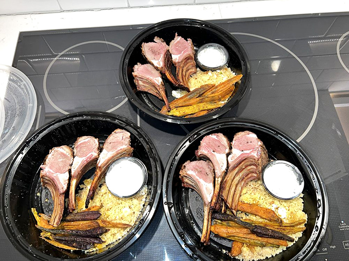 Lamb chops nestled on a bed of couscous &ndash; proof that Harry's excellence extends well beyond its famous beef offerings.
